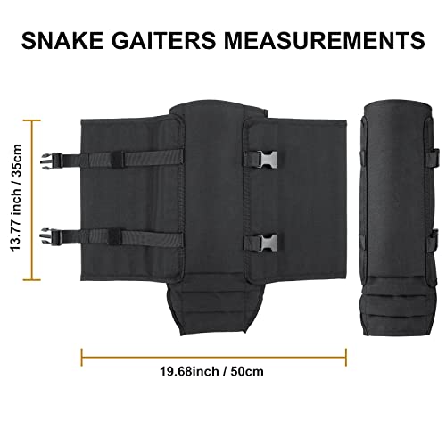 HUNTARMOR Snake Gaiters Leg Guards: Waterproof Snake Chaps for Hunting, Adjustable Leg Gaiter Snake Bite Protection for Lower Legs, Lightweight Flexible Design Snake Guards Fits Men & Women