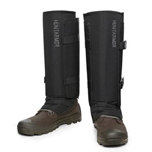 huntarmor snake gaiters leg guards: waterproof snake chaps for hunting, adjustable leg gaiter snake bite protection for lower legs, lightweight flexible design snake guards fits men & women