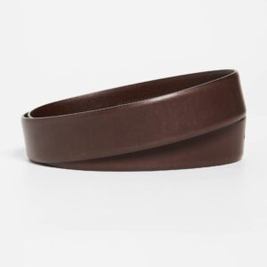 BOSS Men's Smooth Leather Dress Belt, Dark Brown, one Size