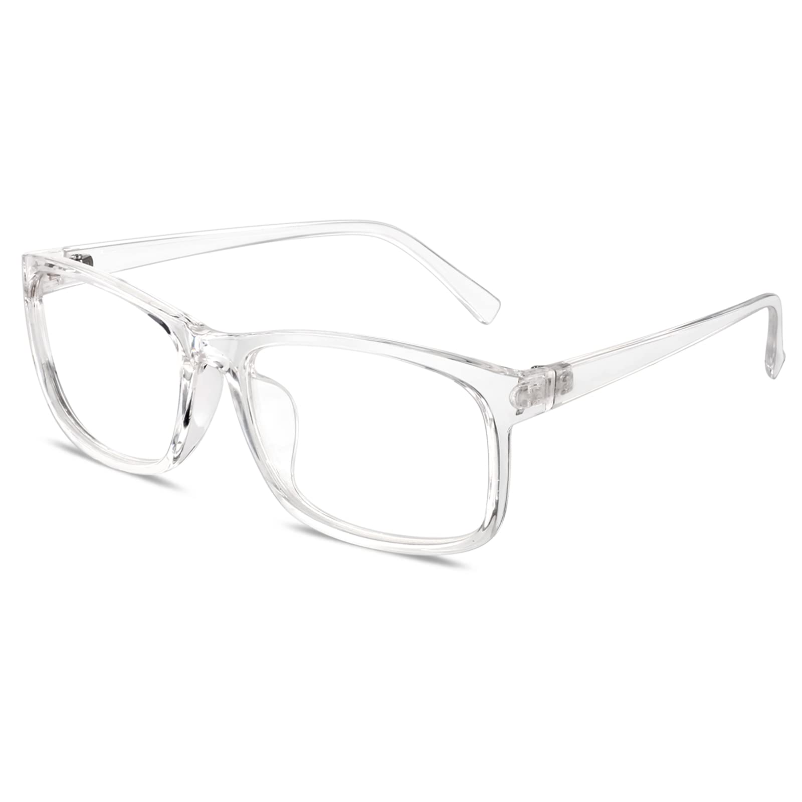 GQUEEN Fake Clear Lens Glasses Non Prescription Glasses Eyeglasses Rectangular Transparent Frame