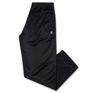 champion big and tall open bottom track pants – lightweight powertrain track pants for men black