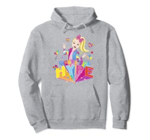 jojo siwa worth the hype rainbow text pullover hoodie