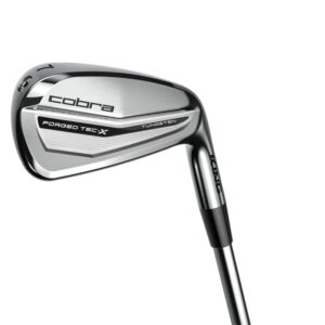 Cobra Golf 2022 King Forged Tec X Iron Set (Men's, Right Hand, KBS TGI 75, Reg Flex, 5-GW), Satin Chrome