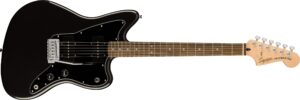 fender squier affinity jazzmaster electric guitar - metallic black