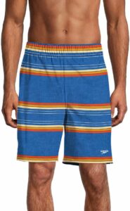 speedo mens hydro volley swim shorts (speedo blue stripe, large 34/36)