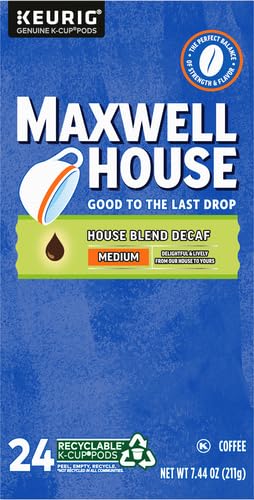 Maxwell House Decaf House Blend Medium Roast K-Cup Coffee Pods, 24 ct. Box