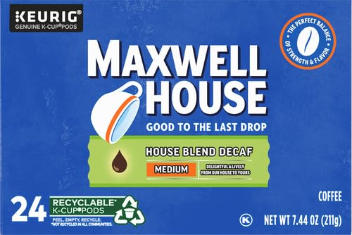 Maxwell House Decaf House Blend Medium Roast K-Cup Coffee Pods, 24 ct. Box