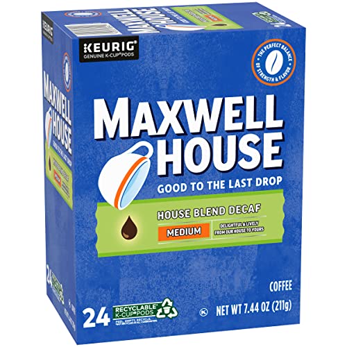 Maxwell House Decaf House Blend Medium Roast K-Cup Coffee Pods, 24 ct. Box