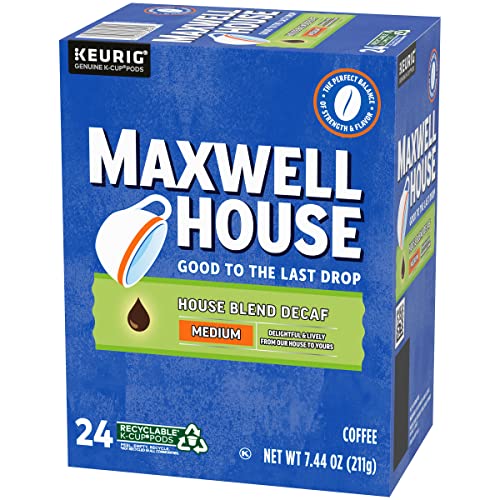 Maxwell House Decaf House Blend Medium Roast K-Cup Coffee Pods, 24 ct. Box