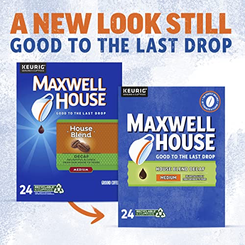 Maxwell House Decaf House Blend Medium Roast K-Cup Coffee Pods, 24 ct. Box