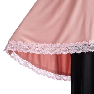 Women's Elegant Hijab Lace Trim Muslim Islamic Ramadan Soft Lightweight Hijab Long Scarf Pink