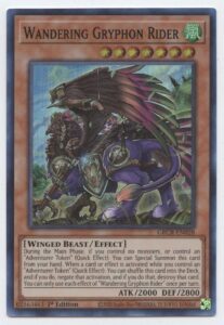 wandering gryphon rider - grcr-en028 - super rare - 1st edition