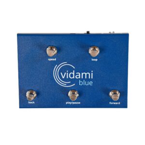 vidami blue hands free youtube video looper with foot pedal controller, page turner, and daw controller for pc, mac & ipad/iphone - helps musicians learn, perform, and create music - usa made