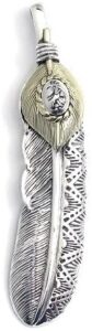 cosumosu sterling silver kokopelli feather native american indian pendant