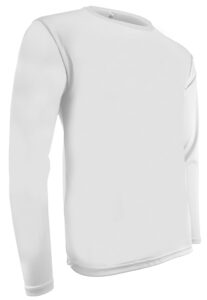 epic adult cooling performance long sleeve crew t-shirts (18- colors available) white 3xl