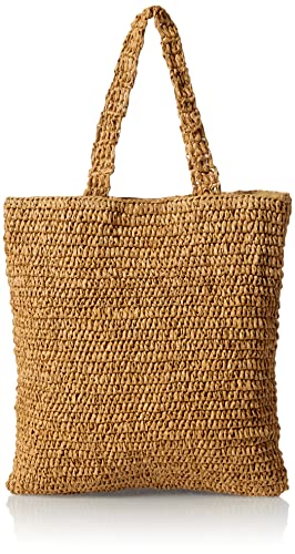 The Drop Women's Ealga Flat Handle Straw Tote, Natural, One Size