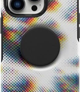 OtterBox iPhone 13 Pro Otter + Pop Symmetry Series Case - DIGITONE (Graphic), integrated PopSockets PopGrip, slim, pocket-friendly, raised edges protect camera & screen