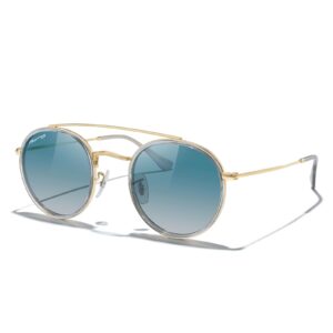 MERRY'S Retro Round Polarized Sunglasses - Unisex Double Bridge Sun Glasses