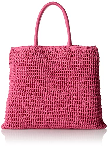 The Drop Women's Alora Crochet Small Tote, Hot Pink, One Size