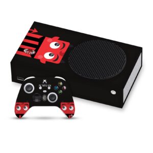 head case designs officially licensed ac milan mascotte art matte vinyl sticker gaming skin decal cover compatible with xbox series s console and controller bundle