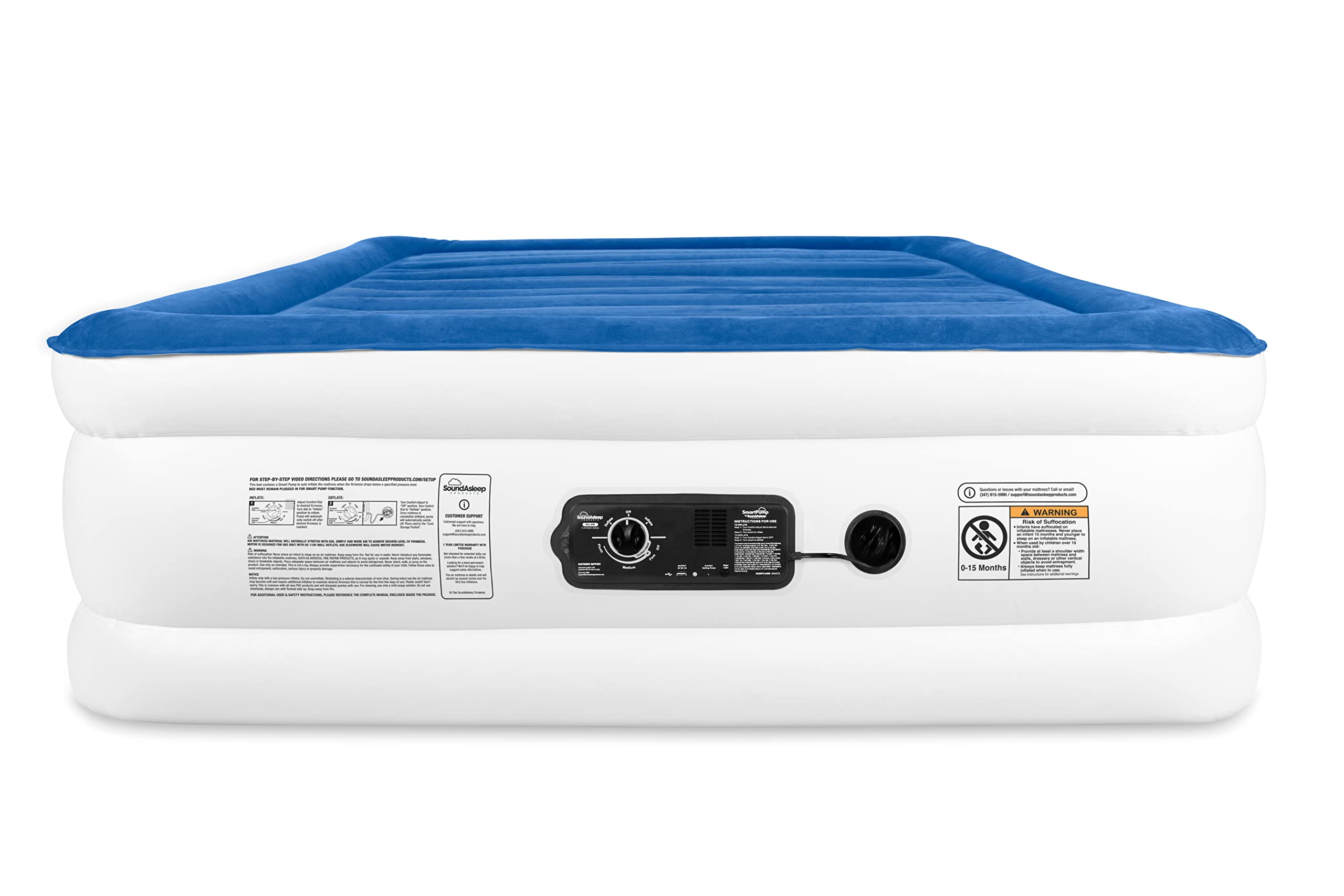 SoundAsleep CloudNine Series Air Mattress with Dual Smart Pump Technology by SoundAsleep Products - Full Size…