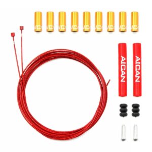 aican bike nano shift cable set, nano teflon technology coating inner cable, shift wire kit for mountain and road bicycle (gn)