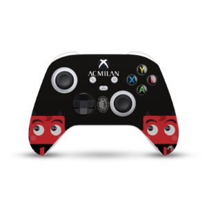 head case designs officially licensed ac milan mascotte art matte vinyl sticker gaming skin decal cover compatible with xbox series x/s controller