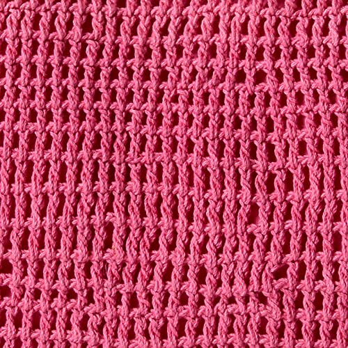 The Drop Women's Alora Crochet Small Tote, Hot Pink, One Size