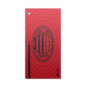 Head Case Designs Officially Licensed AC Milan Red and Black Art Vinyl Sticker Gaming Skin Decal Cover Compatible with Xbox Series X Console and Controller Bundle