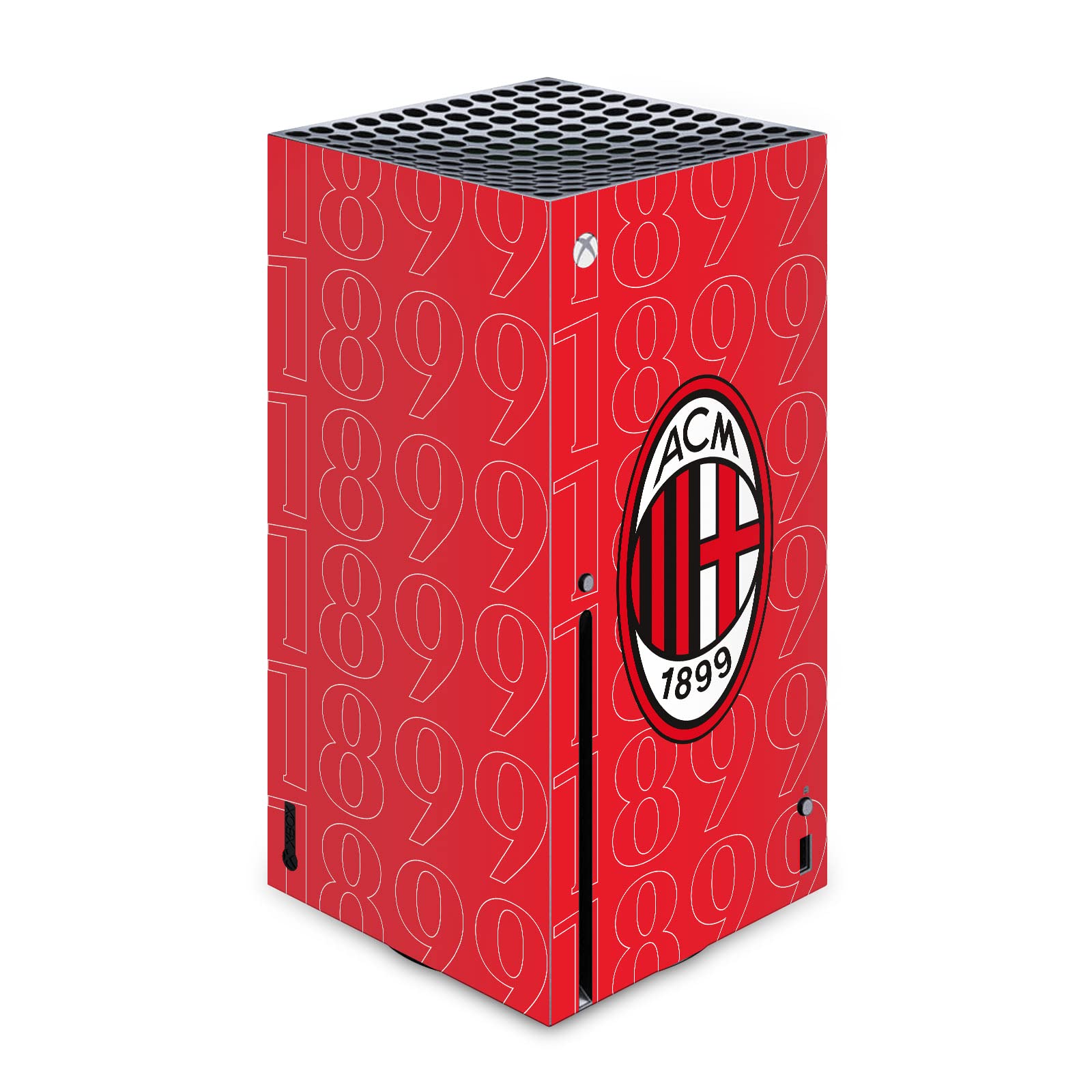 Head Case Designs Officially Licensed AC Milan 1899 Black Logo Art Matte Vinyl Sticker Gaming Skin Decal Cover Compatible With Xbox Series X Console