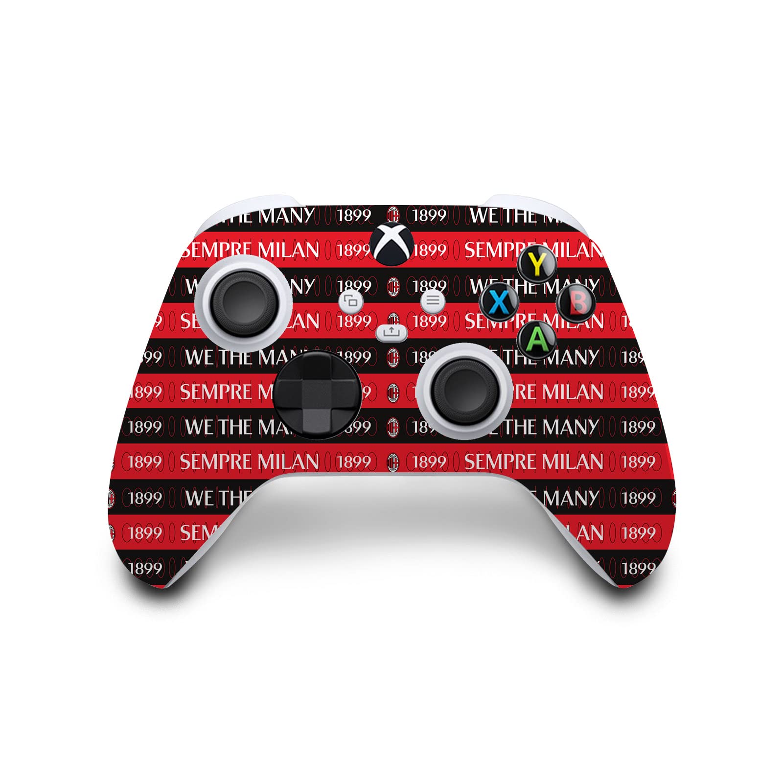 Head Case Designs Officially Licensed AC Milan Sempre Milan 1899 Art Matte Vinyl Sticker Gaming Skin Decal Cover Compatible with Xbox Series S Console and Controller Bundle