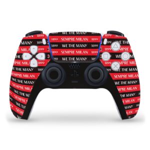 head case designs officially licensed ac milan sempre milan 1899 art vinyl faceplate sticker gaming skin decal cover compatible with sony playstation 5 ps5 dualsense controller