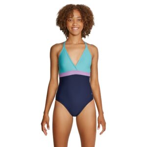 speedo women's standard swimsuit one piece adjustable crossback contemporary cut, porcelain, 8