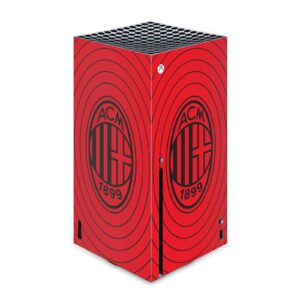 head case designs officially licensed ac milan red and black art matte vinyl sticker gaming skin decal cover compatible with xbox series x console