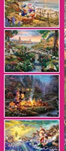 Ceaco - 4 in 1 Multipack - Thomas Kinkade - Disney Dreams Collection - Donald & Daisy Duck, 101 Dalmatians, Mickey, Minnie, & Pluto, & The Little Mermaid - (4) 500 Piece Jigsaw Puzzles