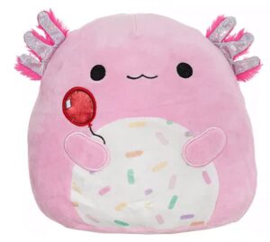 squishmallows official kellytoy plush 8 inch squishy soft plush toy animals (archie axolotl (with balloon))