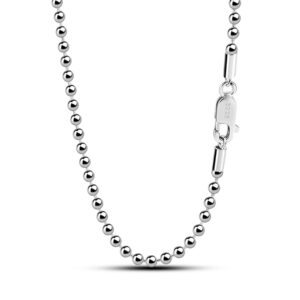 meilanduo solid 925 sterling silver 2.3mm ball bead chain necklace 18, 20, 22, 24, 26, 28 inch for women & men (28")