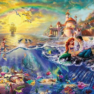 Ceaco - 4 in 1 Multipack - Thomas Kinkade - Disney Dreams Collection - Donald & Daisy Duck, 101 Dalmatians, Mickey, Minnie, & Pluto, & The Little Mermaid - (4) 500 Piece Jigsaw Puzzles