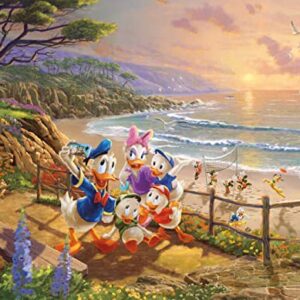 Ceaco - 4 in 1 Multipack - Thomas Kinkade - Disney Dreams Collection - Donald & Daisy Duck, 101 Dalmatians, Mickey, Minnie, & Pluto, & The Little Mermaid - (4) 500 Piece Jigsaw Puzzles