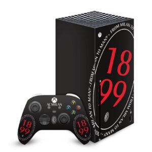 head case designs officially licensed ac milan 1899 oversized art vinyl sticker gaming skin decal cover compatible with xbox series x console and controller bundle