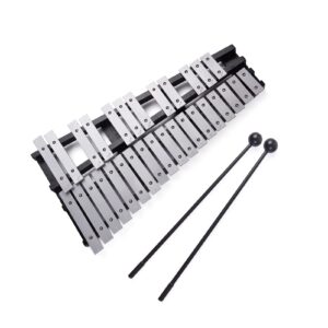 btuty foldable 30 note glockenspiel xylophone wooden frame aluminum bars educational percussion musical instrument gift