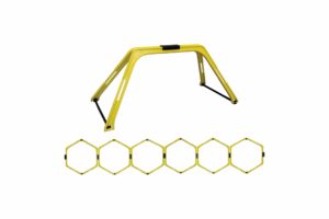 kwik goal hex rings, yellow, set of 6