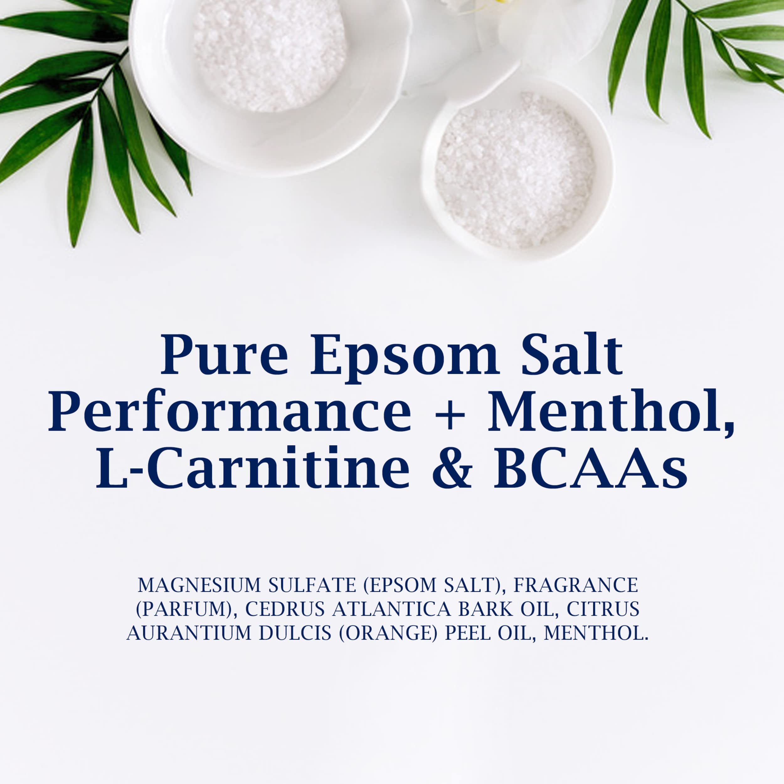 Dr Teal's Pure Epsom Salt, Performance Soak with Menthol, L-Carnitine, & BCAAs, 4 lbs (Packaging May Vary)