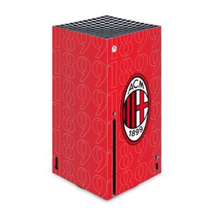 head case designs officially licensed ac milan 1899 black logo art vinyl sticker gaming skin decal cover compatible with xbox series x console