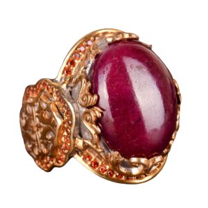 genuine real natural ruby gemstone ring, king ring, 925 sterling silver ring