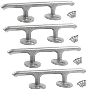 thorn boat dock cleat 4 inch open base stainless steel eagle handle cleats pack of 4 (4 inch, washed stainless steel color)