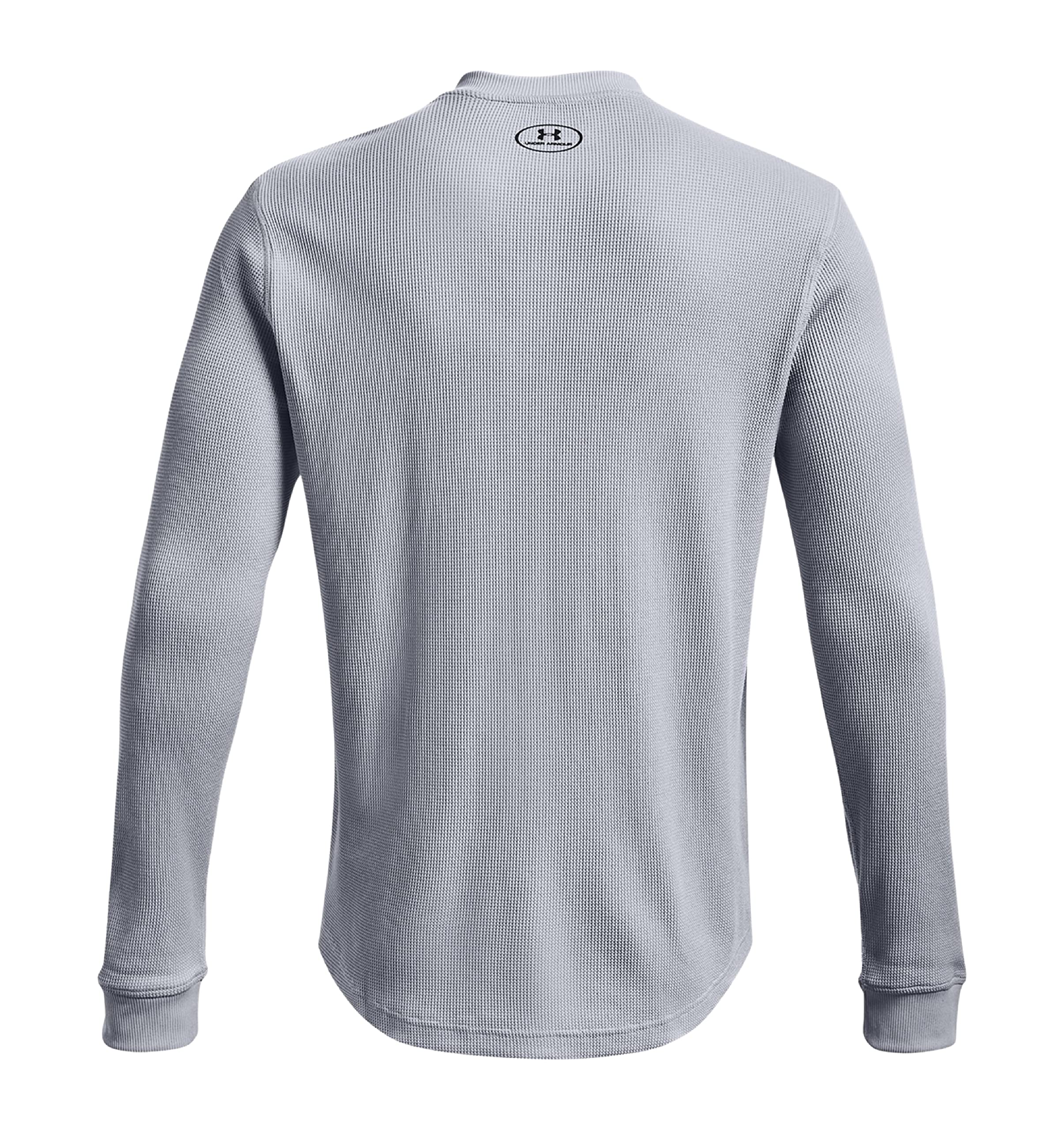 Under Armour Men's UA Waffle Henley Shirt Long Sleeve (Mod Gray/Black - 011, Medium)