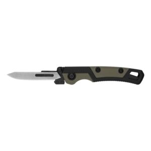 kershaw lonerock rbk2, new skinning and caping folding knife, 2.8 inch replaceable surgical blades, includes sheath and extra handle