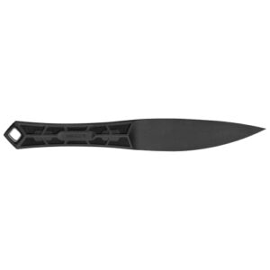 Kershaw Interval Fixed Blade Knife, 3.5 inch Blade Made with PA-66 Nylon, Blunt Edge with Sharp Point, Project Atom, Black