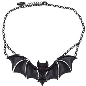 kreepsville 666 creature of the night bat black horror pendant necklace